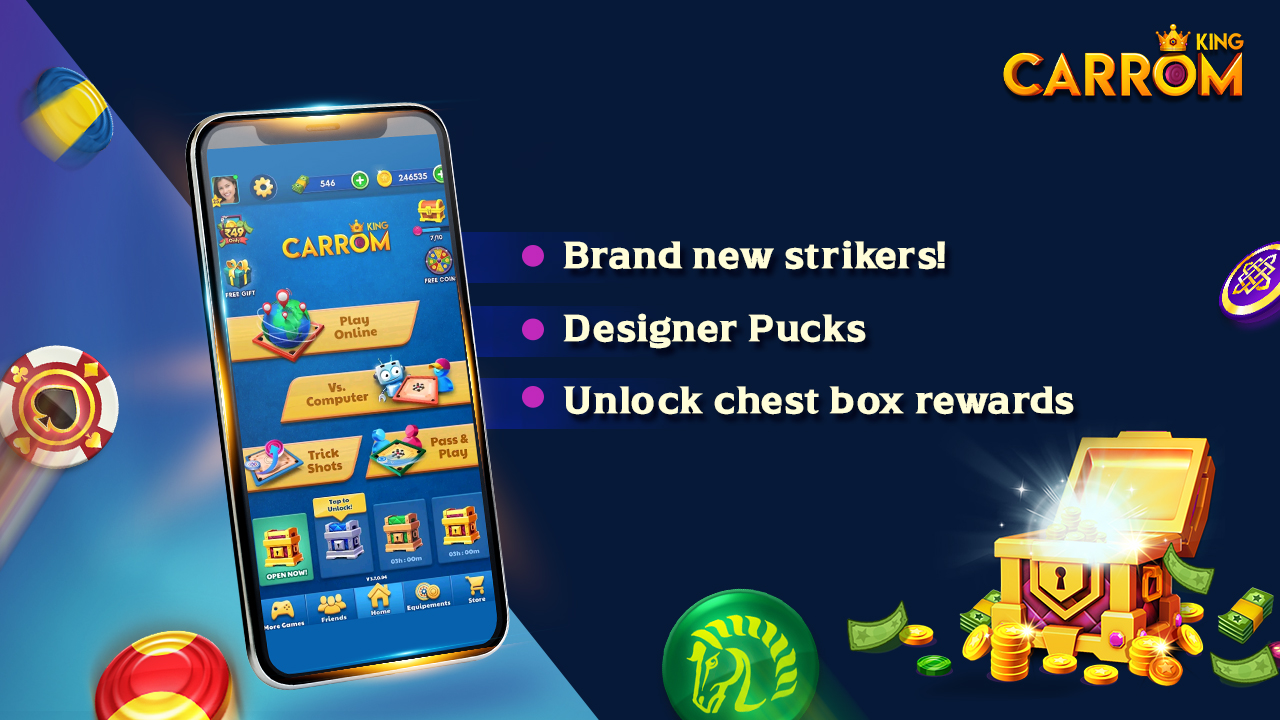 Carrom King releases Brand New Strikers, Pucks & Chest Box collectibles ...